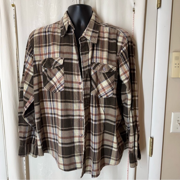 Sears | Shirts | Vintage Sears Mens Store Plaid Flannel Shirt | Poshmark